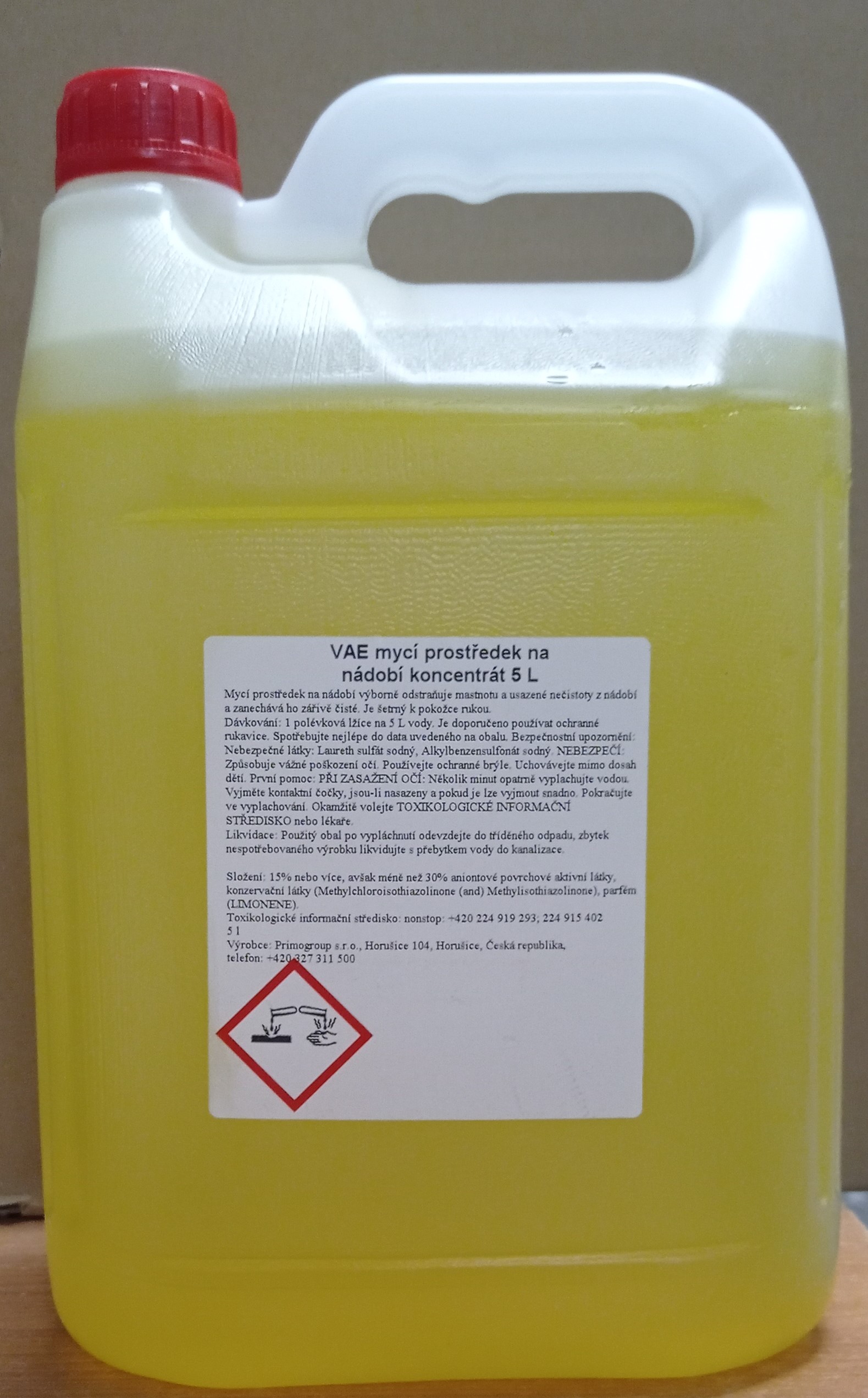 VAE mycí prostředek na nádobí koncentrát 5L | RAINER velkoobchod, s.r.o.